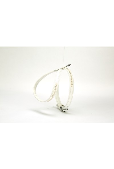 Doggie Flotter Swarovski Taşlı Deri Köpek Göğüs Tasması 2 x 42-55 cm Beyaz Doggie Flotter Swarovski Taşlı Deri Köpek Göğüs Tasması 2 x 42-55 cm Beyaz