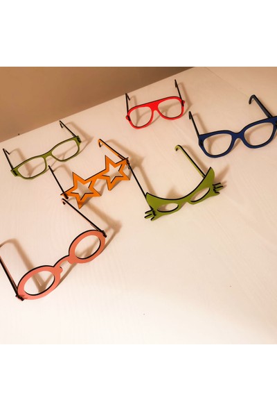 Timbcraft 6 Adet Parti Gözlüğü Karışık Renkli Ahşap Mdf