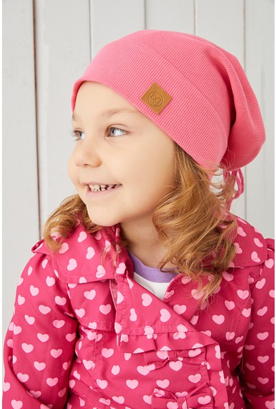 Babygiz Kız Bebek Çocuk Pembe Şapka Bere El Yapımı Rahat Cild Dostu %100 Pamuklu Kaşkorse
