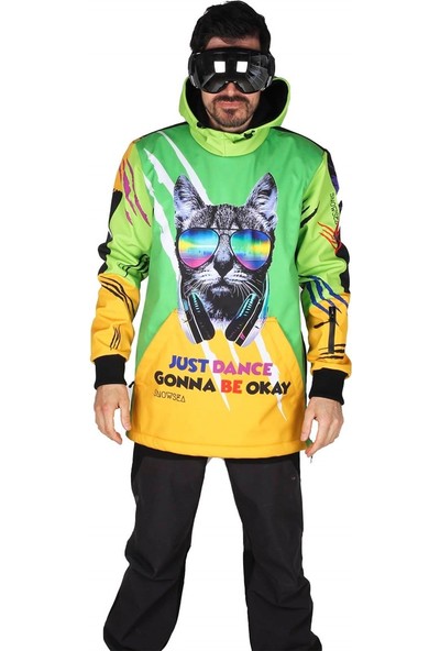 Snowsea Cool Cat Yeşil Snowboard ve Kayak Montu