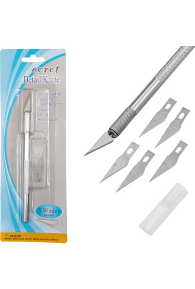 Esmay Promise Design Knife Kretuar Bıçağı Kretuar Seti 5 Yedekli Set Esmay Promise Design Knife Kretuar Bıçağı Kretuar Seti 5 Yedekli Set