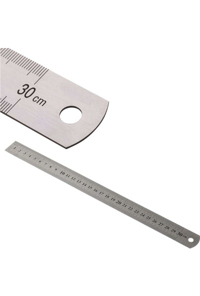 Ycl Çelik Cetvel Metal Cetvel Pres Baskılı Paslanmaz Çelik 30 cm