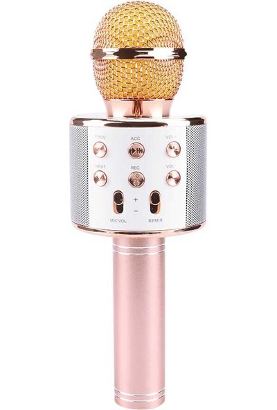 Kupa WS-858 Karaoke Mikrofon Bluetooth Hoparlör Aux USB Mikro Sd Kart Girişli Net Ses Kaliteli Ses Renkli Kupa WS-858 Karaoke Mikrofon Bluetooth Hoparlör Aux USB Mikro Sd Kart Girişli Net Ses Kaliteli Ses Renkli