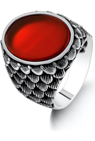 Candie Silver Pul Desenli Düz Bordo Akik Taşlı 925 Ayar Gümüş Yüzük Candie Silver Pul Desenli Düz Bordo Akik Taşlı 925 Ayar Gümüş Yüzük