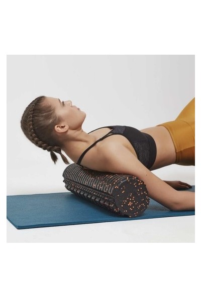 Actifoam Actifoam Orta Sert Tırtıklı Masaj Rulosu Foam Roller 45 Cm-Siyah