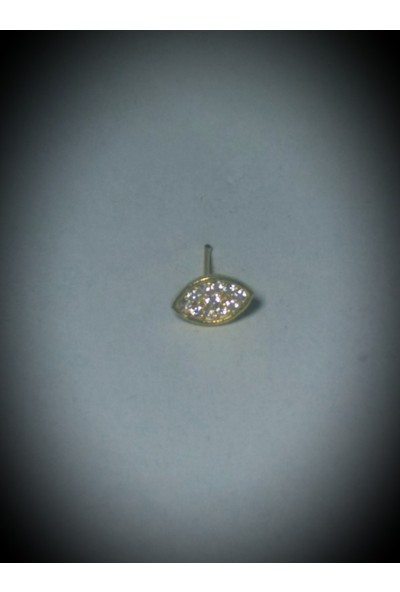 Si&si 925 Ayar Sarı Gümüş Zirkon Taşlı Badem Hızma Si&si 925 Ayar Sarı Gümüş Zirkon Taşlı Badem Hızma