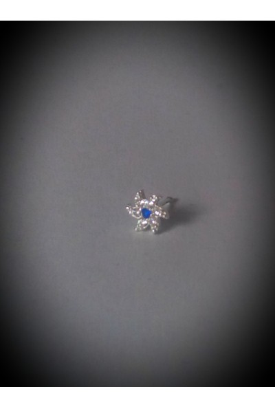 Begonia Accessories 925 Ayar Gümüş lacivert zirkon taşlı dönence Hızma