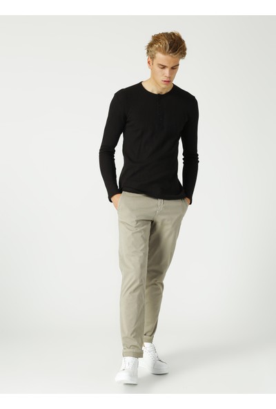 Mustang Düz Haki Chıno Pantolon