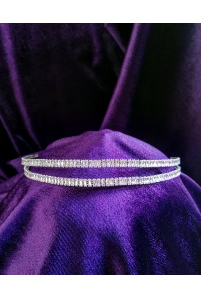 Yağız Bijuteri Zirkon Taşlı Berlin Ikili Gelin Taç