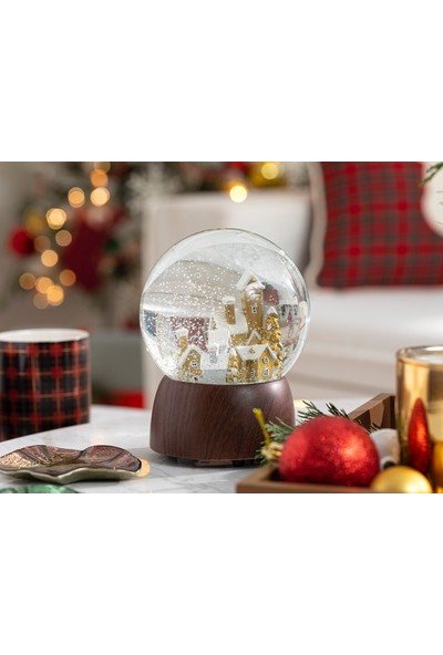 English Home City Müzik Kutusu 12 x 12 x 16 cm Kahve