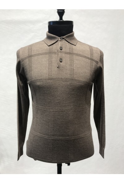 Utes Erkek Yünlü Triko Polo Yaka Kazak