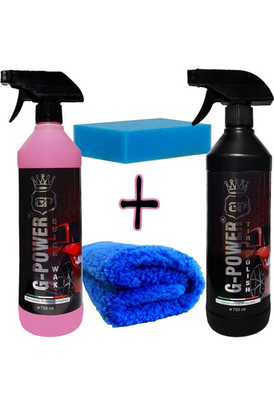 G-Power Hızlı Cila ve Lastik Parlatıcı Set Parlaklık ve Su Iticilik 750 ml G-Power Hızlı Cila ve Lastik Parlatıcı Set Parlaklık ve Su Iticilik 750 ml