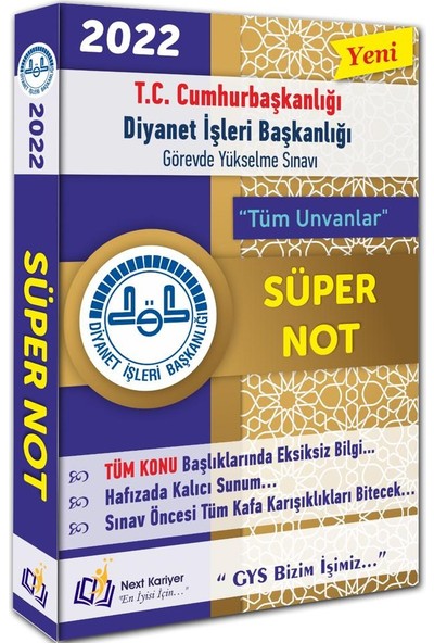 Next Kariyer Yayınları 2022 T.c. Cumhurbaşkanlığı Diyanet Işleri Başkanlığı Gys 