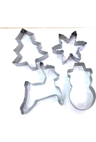 Pastry Planet Yılbaşı Metal 4'lü Kurabiye Set