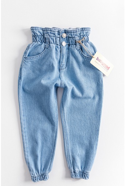 Babymod Yüksek Bel Kız Çocuk Kot Pantolon Çocuk Jean