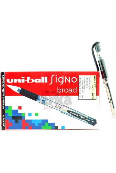 Uni-Ball UM-153 Signo Broad Imza Kalemi 1.0 mm Siyah 12'li Uni-Ball UM-153 Signo Broad Imza Kalemi 1.0 mm Siyah 12'li