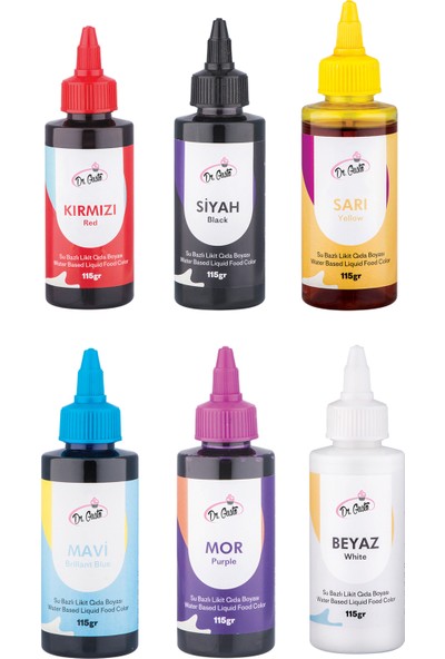 Dr. Gusto Su Bazlı Gıda Renkledirici Tren Renkler 115 gr 6'lı Dr. Gusto Su Bazlı Gıda Renkledirici Tren Renkler 115 gr 6'lı