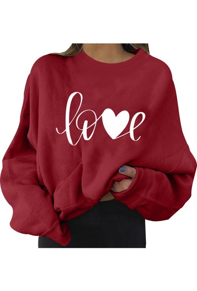 Chuangmeng Kadın Uzun Kollu Yuvarlak Yakalı Kazak (Yurt Dışından)