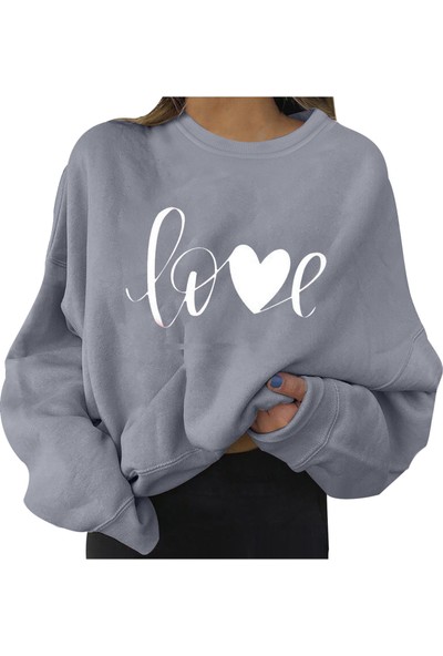 Chuangmeng Kadın Uzun Kollu Yuvarlak Yakalı Kazak (Yurt Dışından)