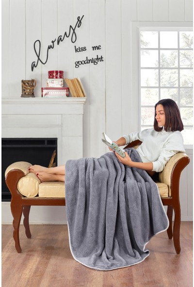 Casnack Wellsoft Antrasit Tv Battaniyesi 140X190 cm Casnack Wellsoft Antrasit Tv Battaniyesi 140X190 cm