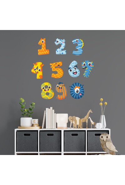 Dijitalya | Sevimli Rakamlar | Çocuk Odası Dekor Sticker
