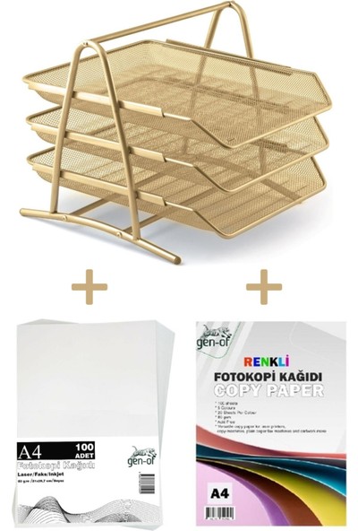 Gen-Of Evrak Rafı Ofis Seti Gold