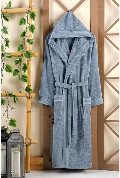 Sedona Trendy Çeyizlik Pamuklu Bukle Kapşonlu Kadın-Erkek Bornoz Sedona Trendy Çeyizlik Pamuklu Bukle Kapşonlu Kadın-Erkek Bornoz