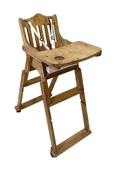 Weblonya Ahşap Tekerlekli Minderli Mama Sandalyesi 5095 Weblonya Ahşap Tekerlekli Minderli Mama Sandalyesi 5095