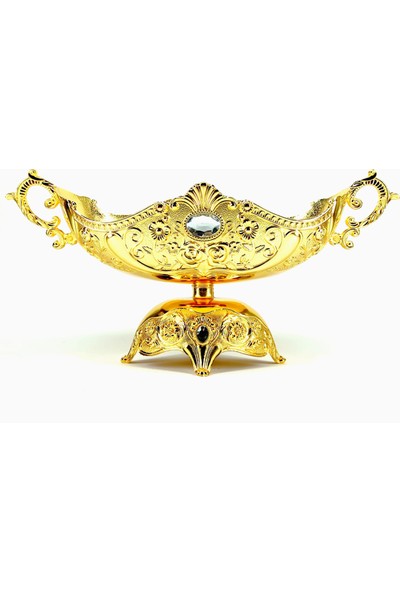 Gondol Beyaz Taşlı Altın Renk