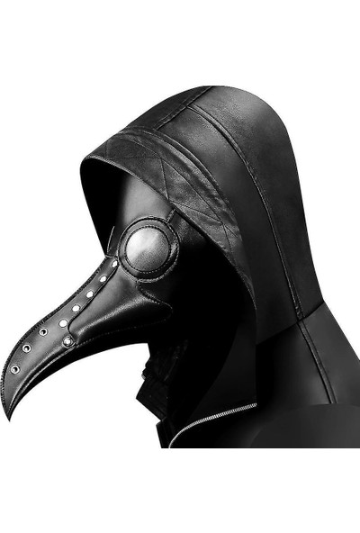 Veba Doktor Kuş Maskesi Cadılar Bayramı Cosplay Siyah Uzun Burun Gagası Steampunk Kuş Maskeleri Veba Doktor Kuş Maskesi Cadılar Bayramı Cosplay Siyah Uzun Burun Gagası Steampunk Kuş Maskeleri