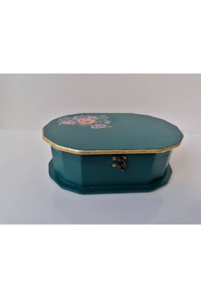 Baykon Ahşap Oval Kilitli Kutu 23 x 15 x 8 cm Desenli Pasifik Yeşil Baykon Ahşap Oval Kilitli Kutu 23 x 15 x 8 cm Desenli Pasifik Yeşil
