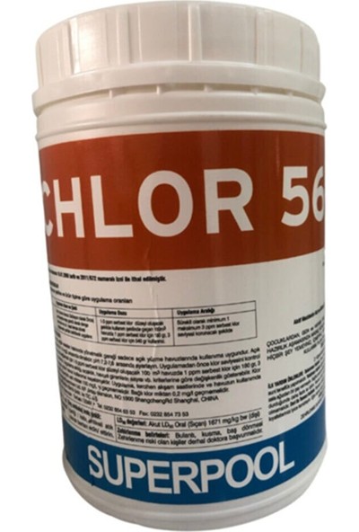 Superpool Toz Klor 56 gr 1 kg Superpool Toz Klor 56 gr 1 kg