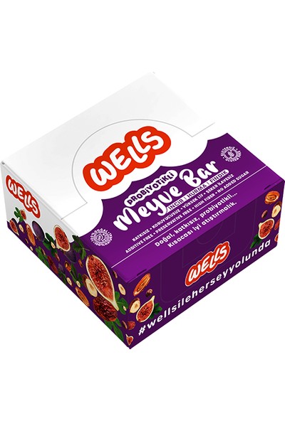 Wells Probiyotikli Meyve Bar Incir-Hurma-Fındık 12 Adet Wells Probiyotikli Meyve Bar Incir-Hurma-Fındık 12 Adet