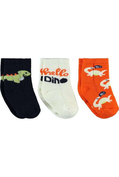 Civil Baby Erkek Bebek 3'lü Çorap Set 0-12 Ay Ekru Civil Baby Erkek Bebek 3'lü Çorap Set 0-12 Ay Ekru