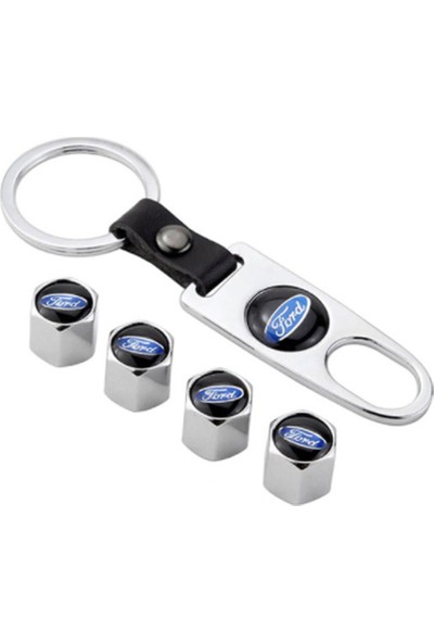 Gardenauto Ford Çelik Sibop Kapağı ve Anahtarlık Seti Krom Renk Gardenauto Ford Çelik Sibop Kapağı ve Anahtarlık Seti Krom Renk