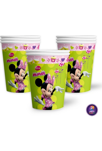 Parti Ustası Minnie Karton Bardak 8'li