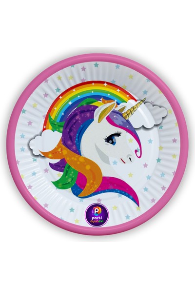 Parti Ustası Unicorn Karton Tabak 8'li Parti Ustası Unicorn Karton Tabak 8'li