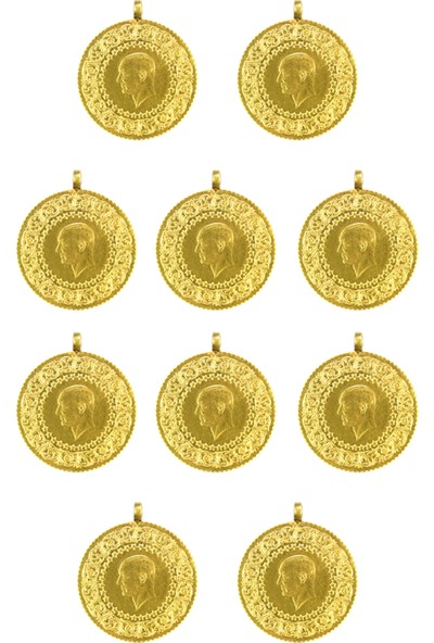 Ahlatcı Sarrafiye 10 Adet Yeni Tarihli Yarım Altın