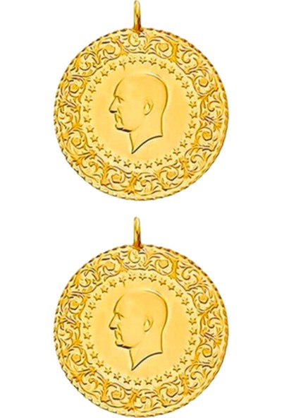 Ahlatcı Sarrafiye 2 Adet Yeni Tarihli Yarım Altın