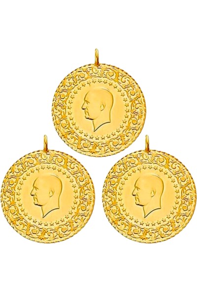 Ahlatcı Sarrafiye 3 Adet Yeni Tarihli Yarım Altın