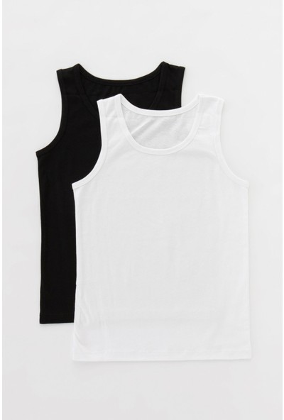 Penti Siyah Beyaz Erkek Çocuk Clear 2li Atlet