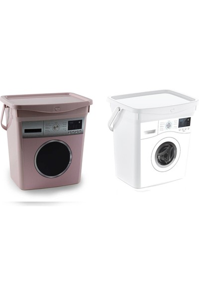 Enka Home Deterjan Kutusu 2'li Beyaz & Pembe (6 Litre) Enka Home Deterjan Kutusu 2'li Beyaz & Pembe (6 Litre)
