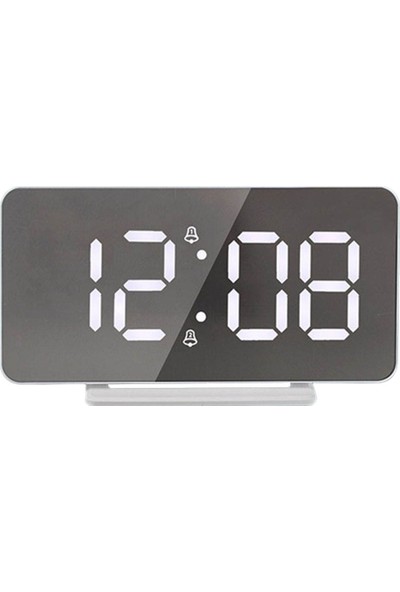 Dolity Dijital Saat Sıcaklık Tarihi Zaman Ekran Dijital Çalar Saat Masaüstü Gümüş Ayna Için (Yurt Dışından) Dolity Dijital Saat Sıcaklık Tarihi Zaman Ekran Dijital Çalar Saat Masaüstü Gümüş Ayna Için (Yurt Dışından)