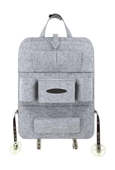 INNDREAM Oto Koltuk Arkası Düzenleyici Araba Araç Içi Bod Gri Keçe Organizer