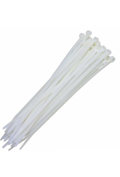 Cırt Kablo Bağı / Plastik Kelepçe 10 Adet 48 X 250 Mm Beyaz