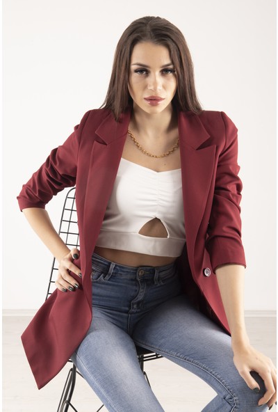 Bordo Astarlı Klasik Ceket 0105111.04