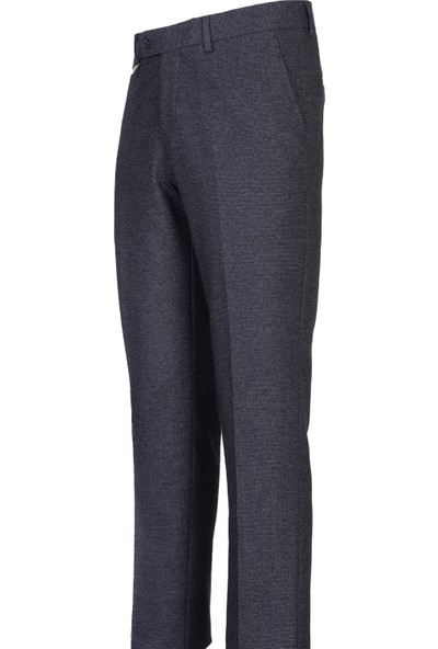 İmza Antrasit Kendinden Desenli Comfort Fit Pantolon İmza Antrasit Kendinden Desenli Comfort Fit Pantolon