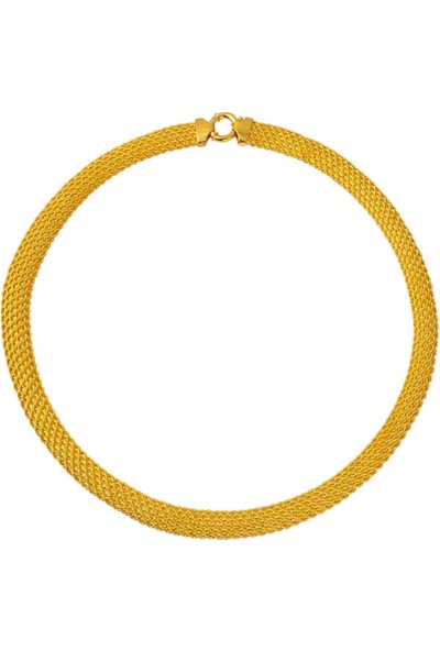 Bilezikci Hasır Örgü Zincir Altın Gerdanlık