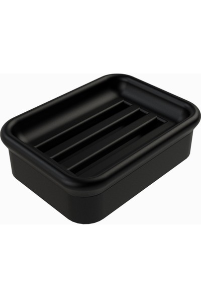 Eocraft Granit Katı Sabunluk Süngerlik Siyah 11 x 8 x 3,2