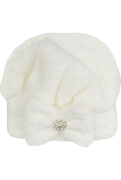 Dandini Taş Detaylı Fiyonklu Kız Bebek Bere Ekru Dandini Taş Detaylı Fiyonklu Kız Bebek Bere Ekru